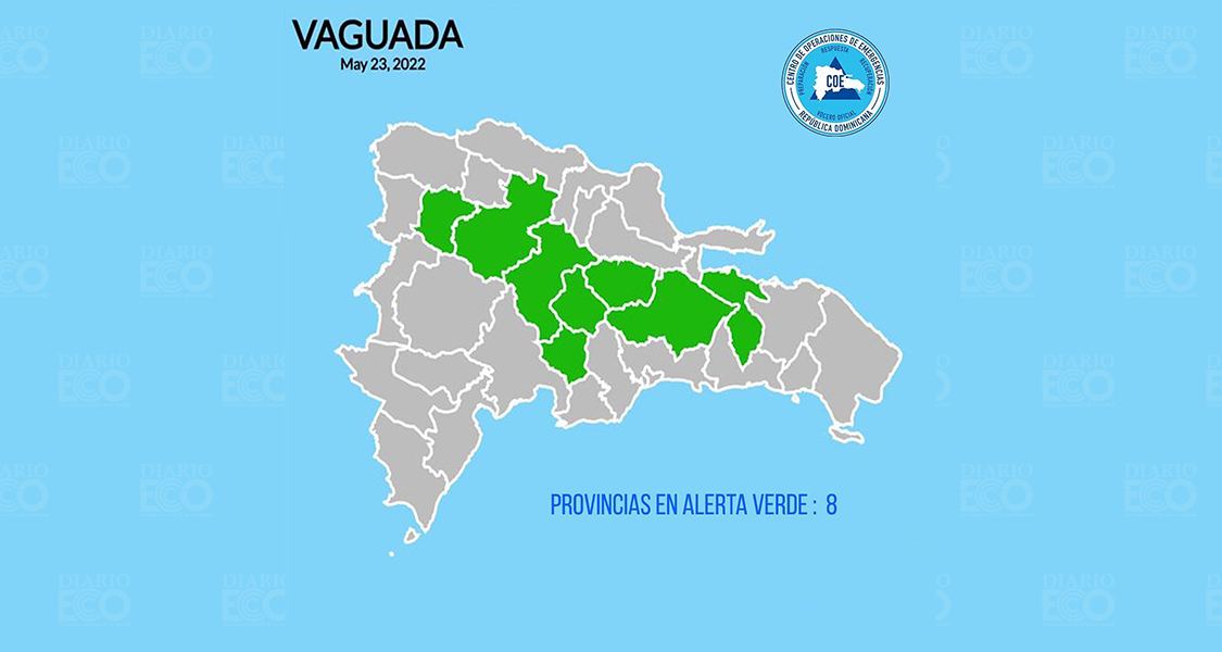 COE pone en alerta verde a ocho provincias a causa de una vaguada COE pone en alerta verde a ocho provincias a causa de una vaguada