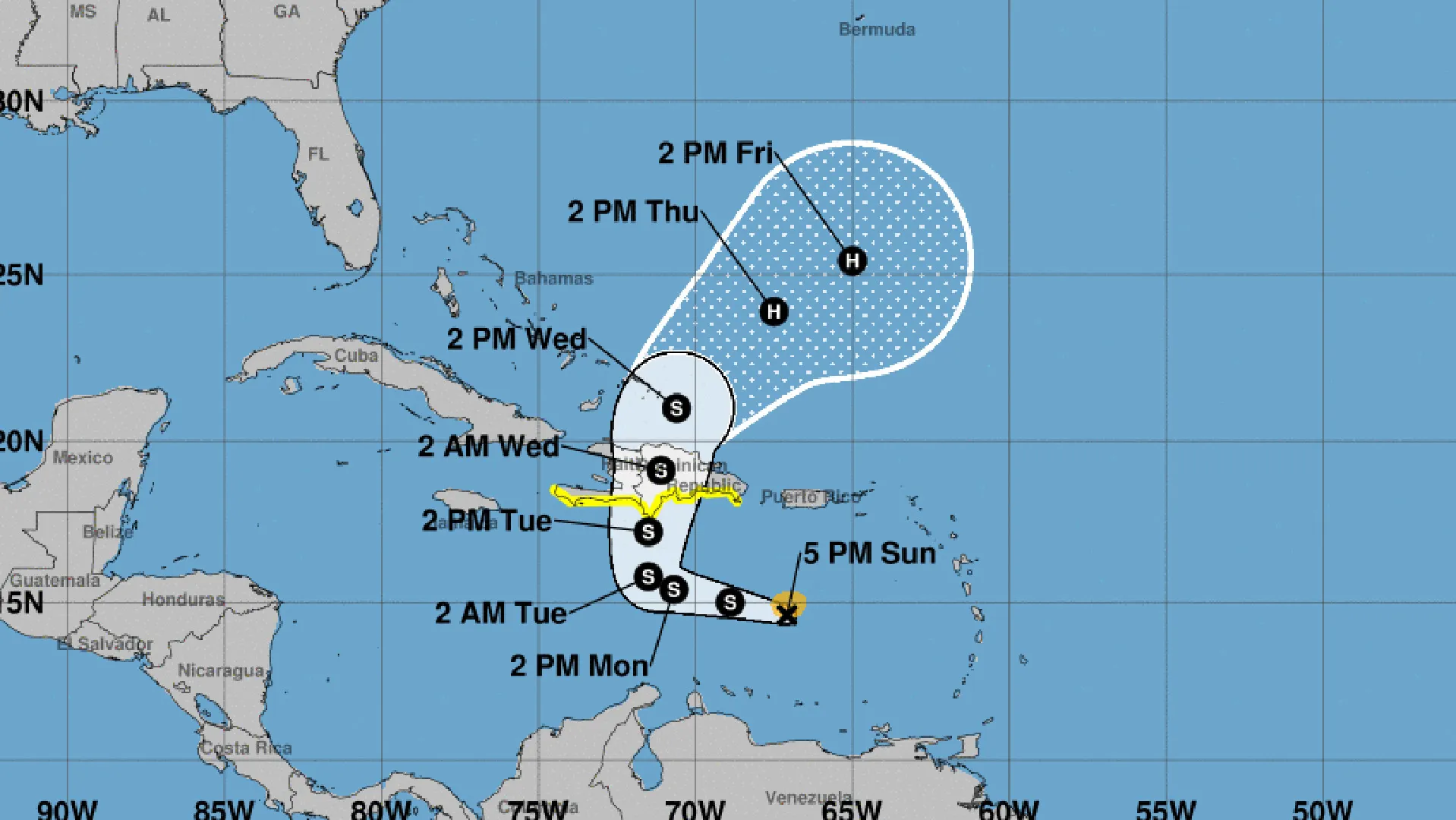 Al menos 14 provincias en alerta roja por tormenta Franklin, entre ...
