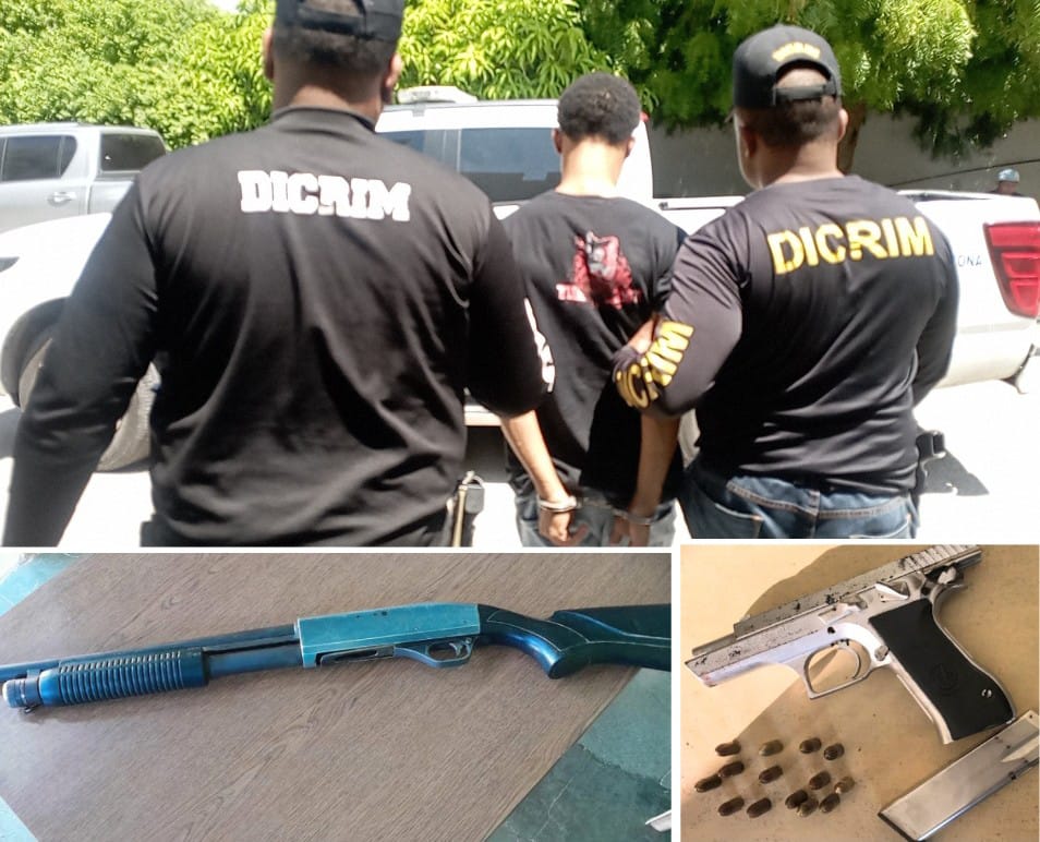 Arrestan a dos hombres por armas de fuego irregulares en Pedernales